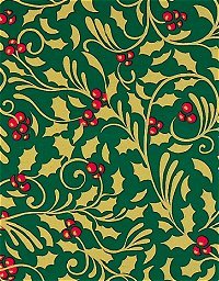 Shamrock Retail Packaging X-4720 GFTWRAP 24X100 GOLDEN HOLLY. | Baumann ...