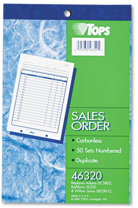 TOPS Products 46320 TOPS® Sales Slip Book, 5 1/2 x 7 7/8, Two-Part ...